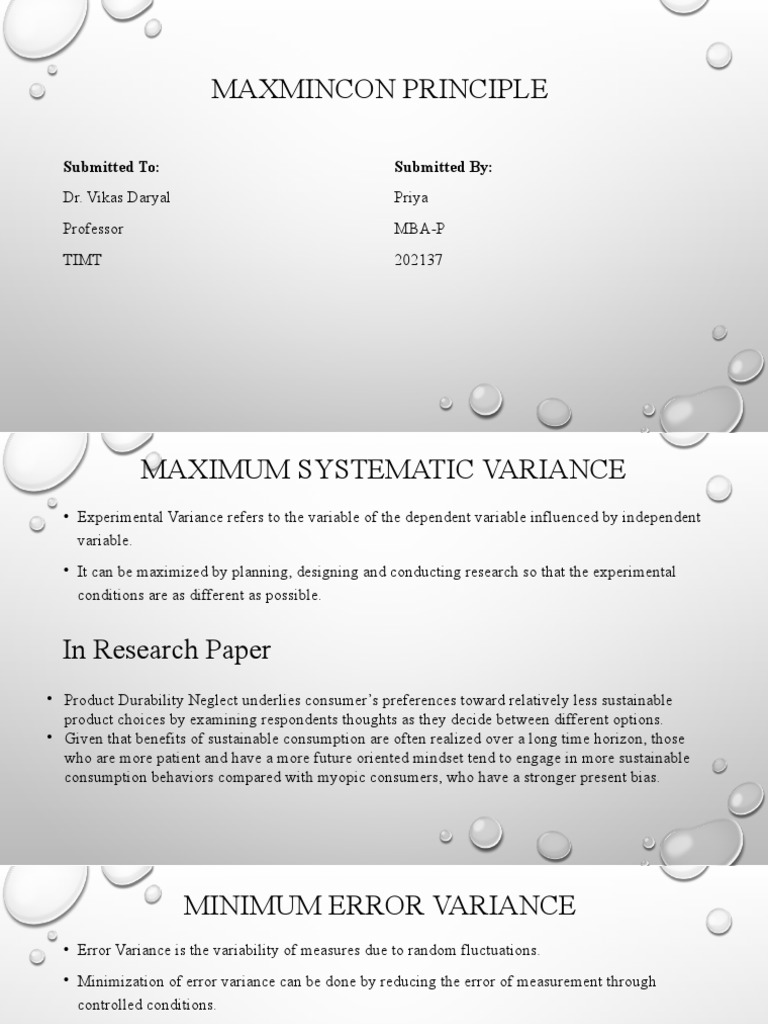 202137-Maxmincon Principle (BRM) | PDF | Variance | Dependent And Independent Variables