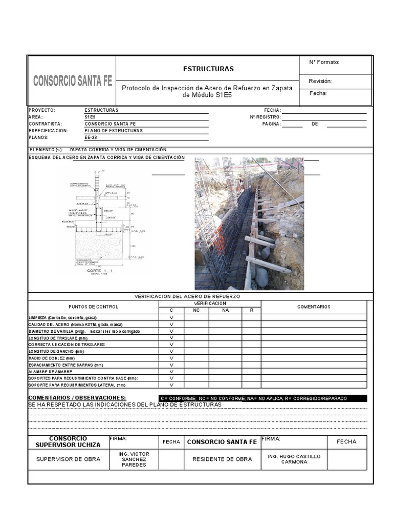 Protocolo Acero Refuerzo Ok | PDF | Acero | Ingeniería de Edificación