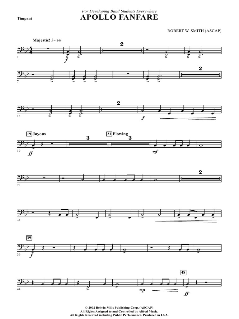 APOLLO FANFARE - Timpani | PDF