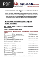 VW Engine Codes | PDF | Horsepower | Volkswagen