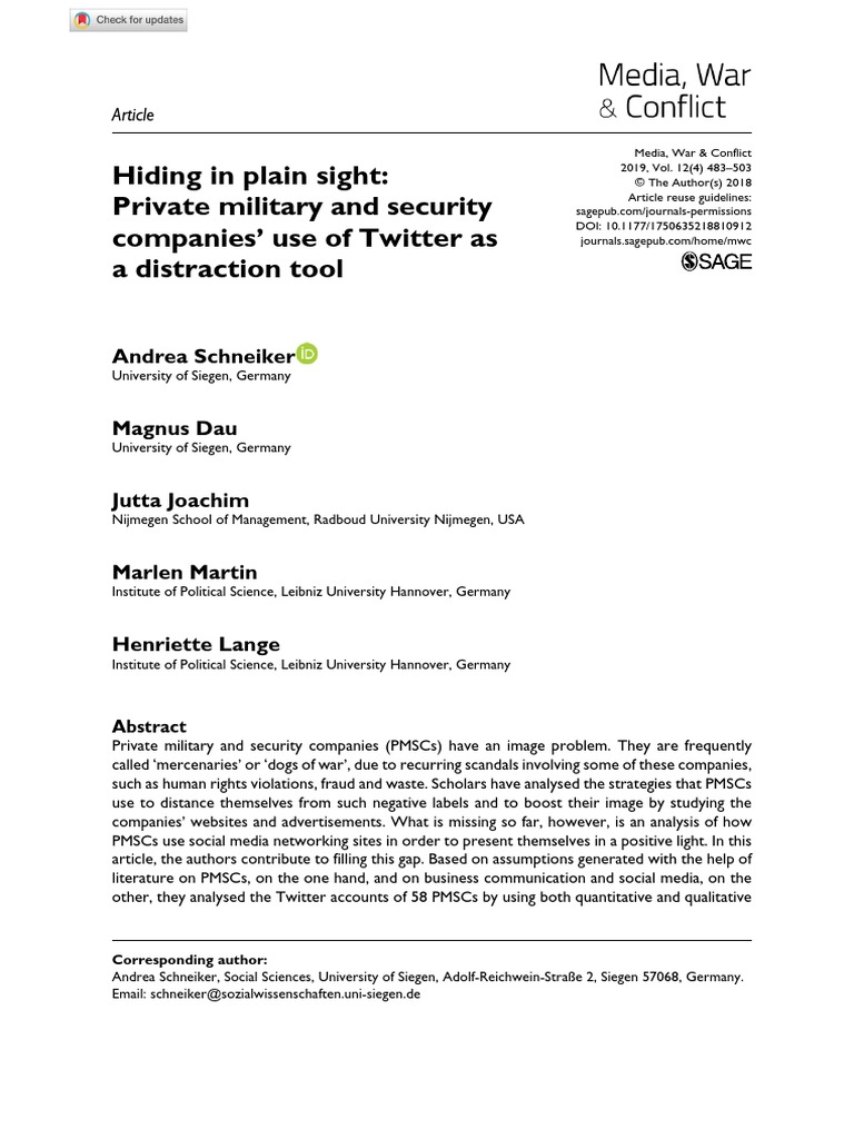 Hiding in Plain Sight | PDF