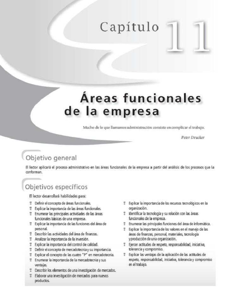 Capítulo XI - Áreas Funcionales de La Empresa - Münch Págs - 213-239 | PDF