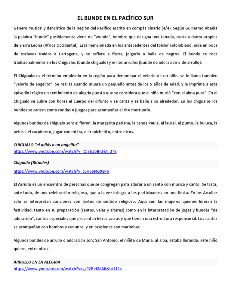 4 El Bunde en El Pacífico Sur - Univalle 2022 | PDF | Las artes escénicas