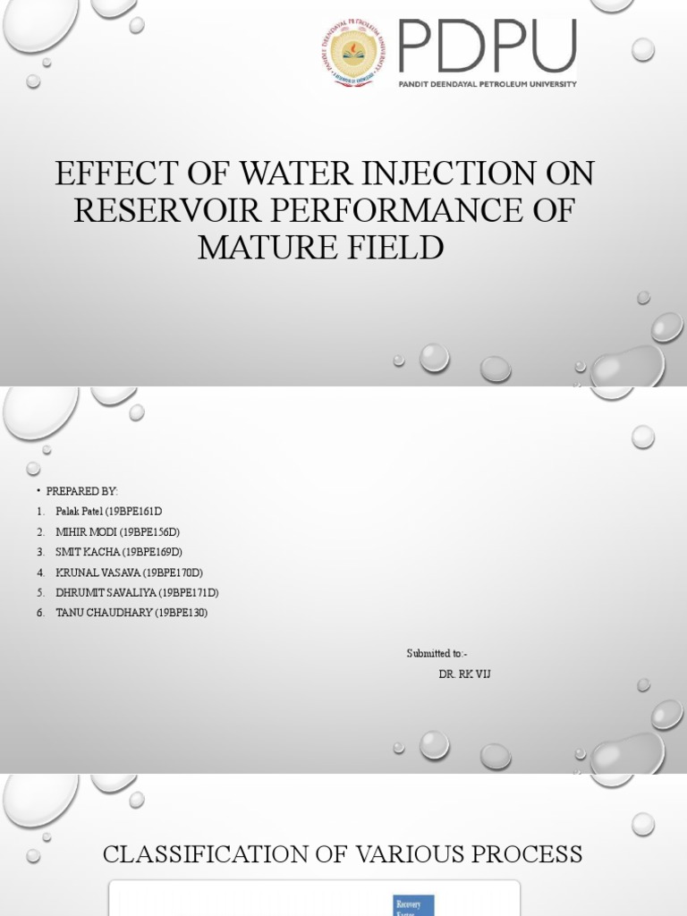 Effect of Water Injection On Reservoir Performance of | PDF | Petroleum Reservoir | Water