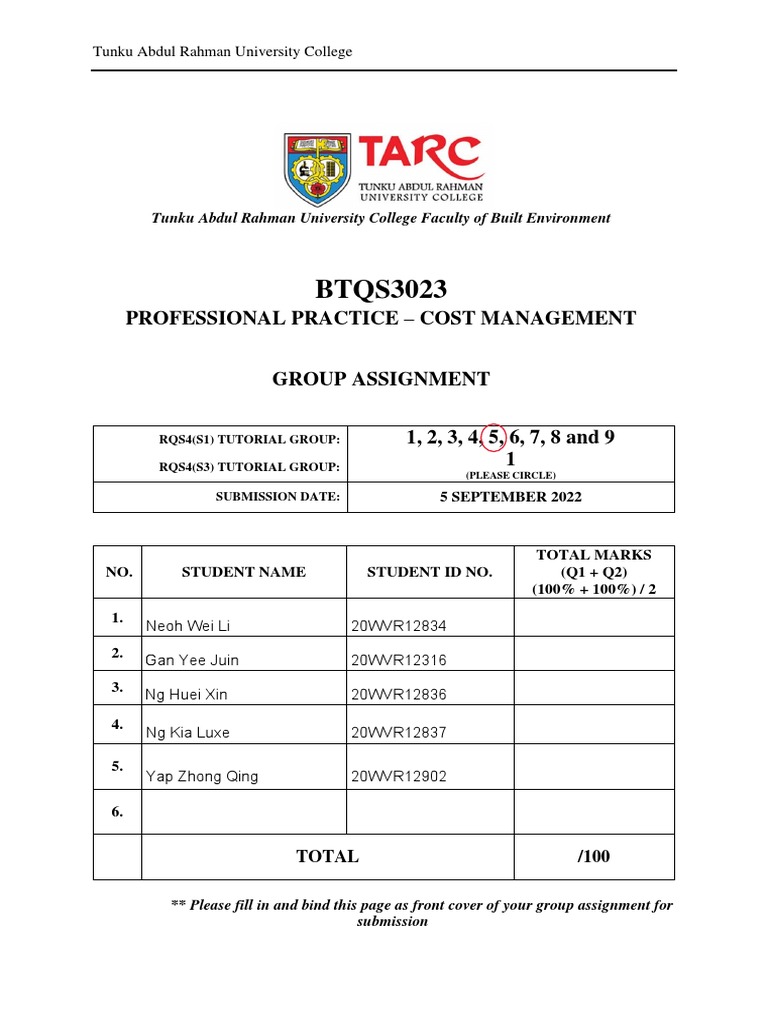 BTQS3023 Neoh Wei Li RQS4G5 Assignment | PDF | Building Information Modeling