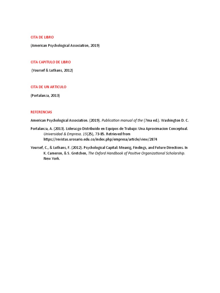 Como Citar Normas Apa 7 | PDF