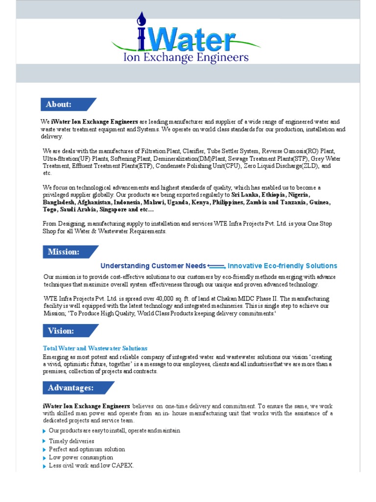 Iwater Ion Exchange | PDF | Water Purification | Membrane