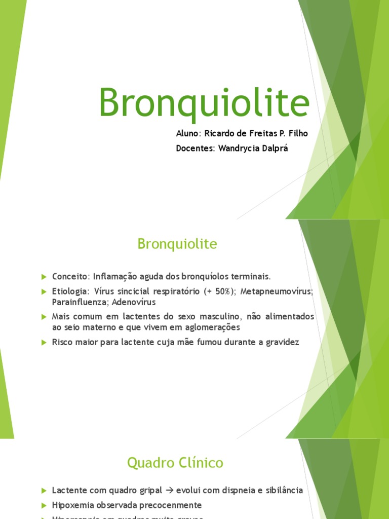 Bronquiolite Apresentação Completo | PDF | Especialidades médicas ...