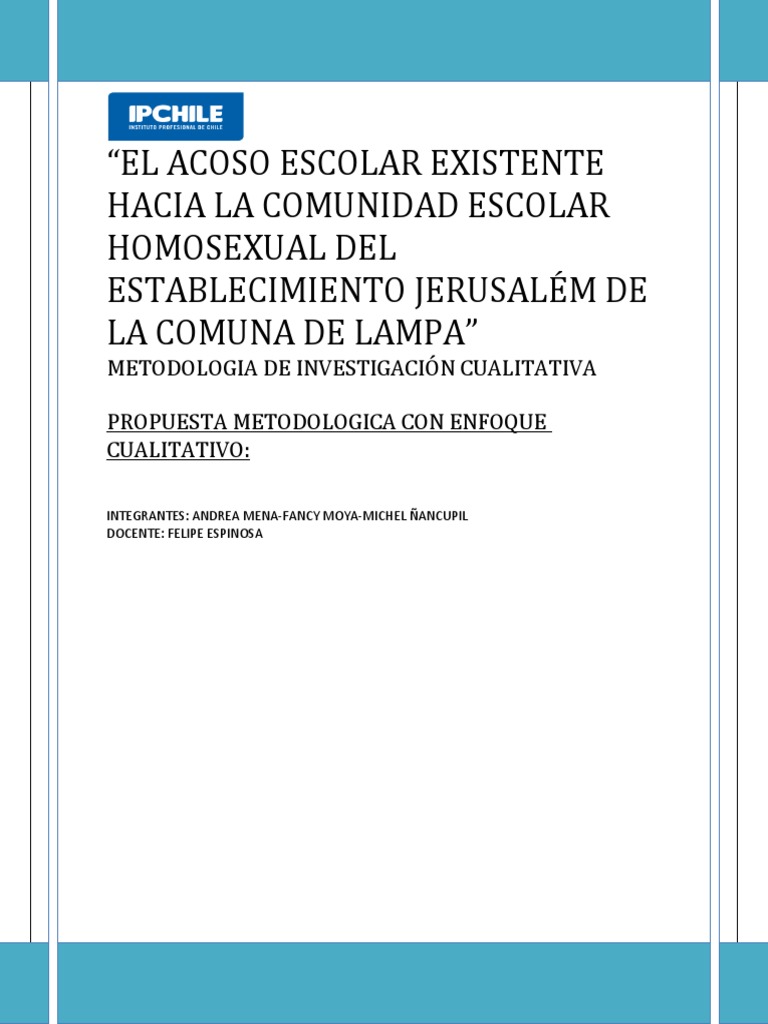 Propuesta Metodologica de Cuali Terminada | PDF