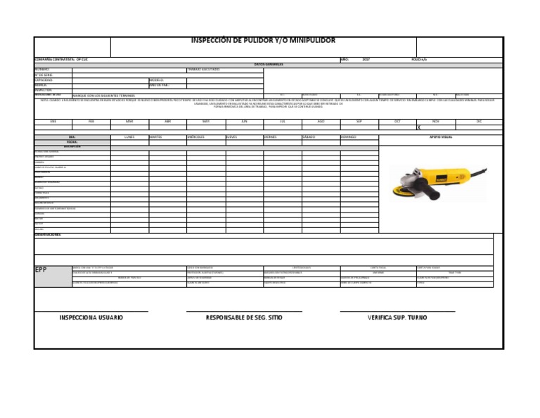 Cheklist Mini Pulidor | PDF