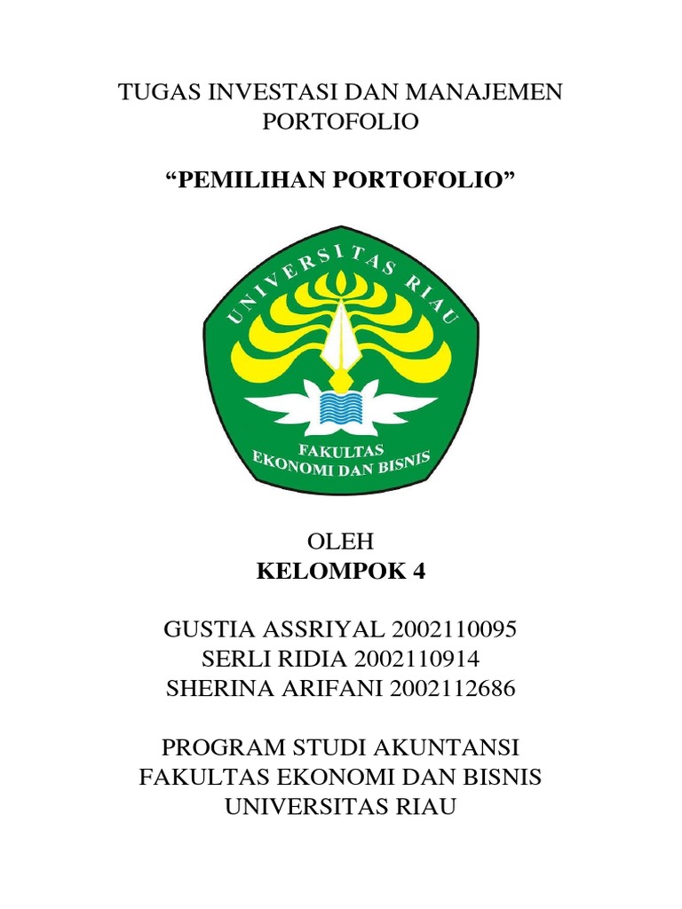 Kelompok 4 (Pemilihan Portofolio) | PDF | Komputer | Teknologi & Rekayasa
