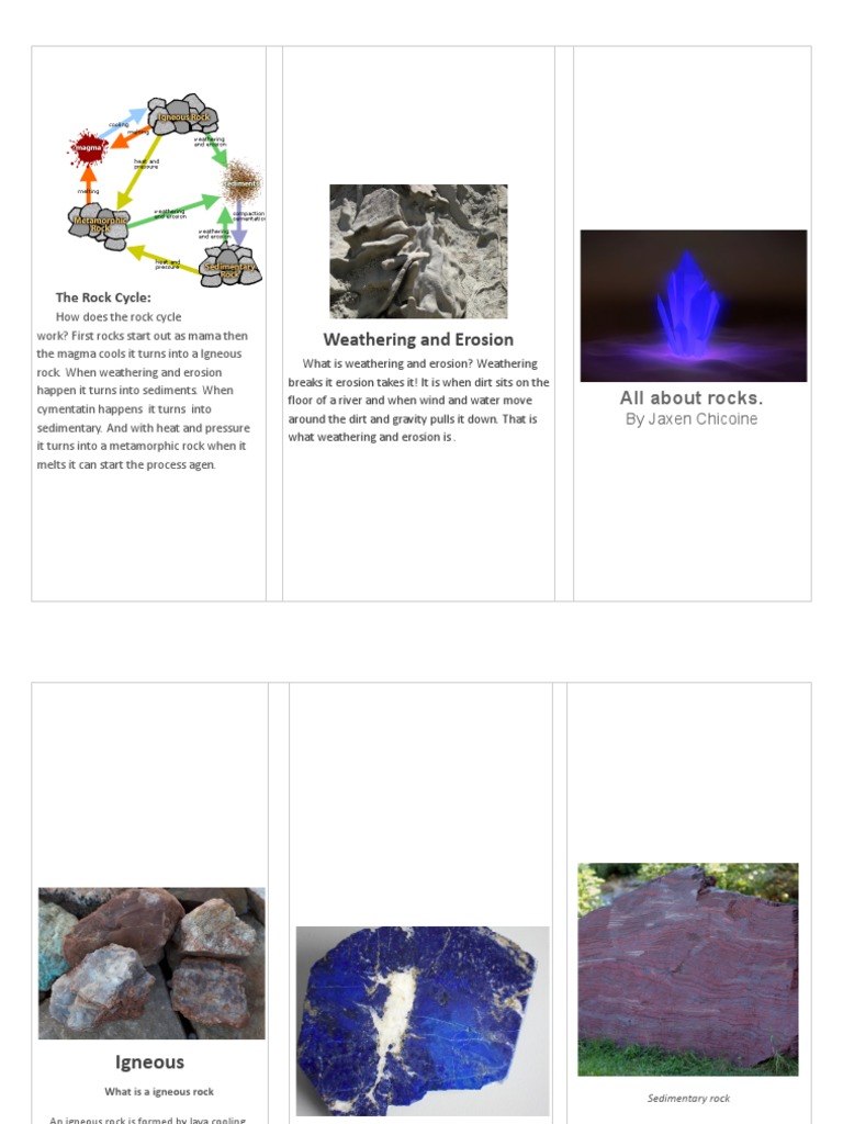 Rock Cycle Brochure | PDF | Science & Mathematics | Young Adult