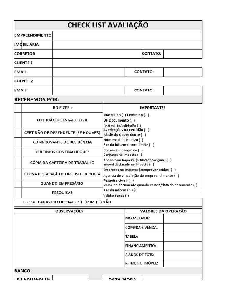 Checklist Escritório | PDF