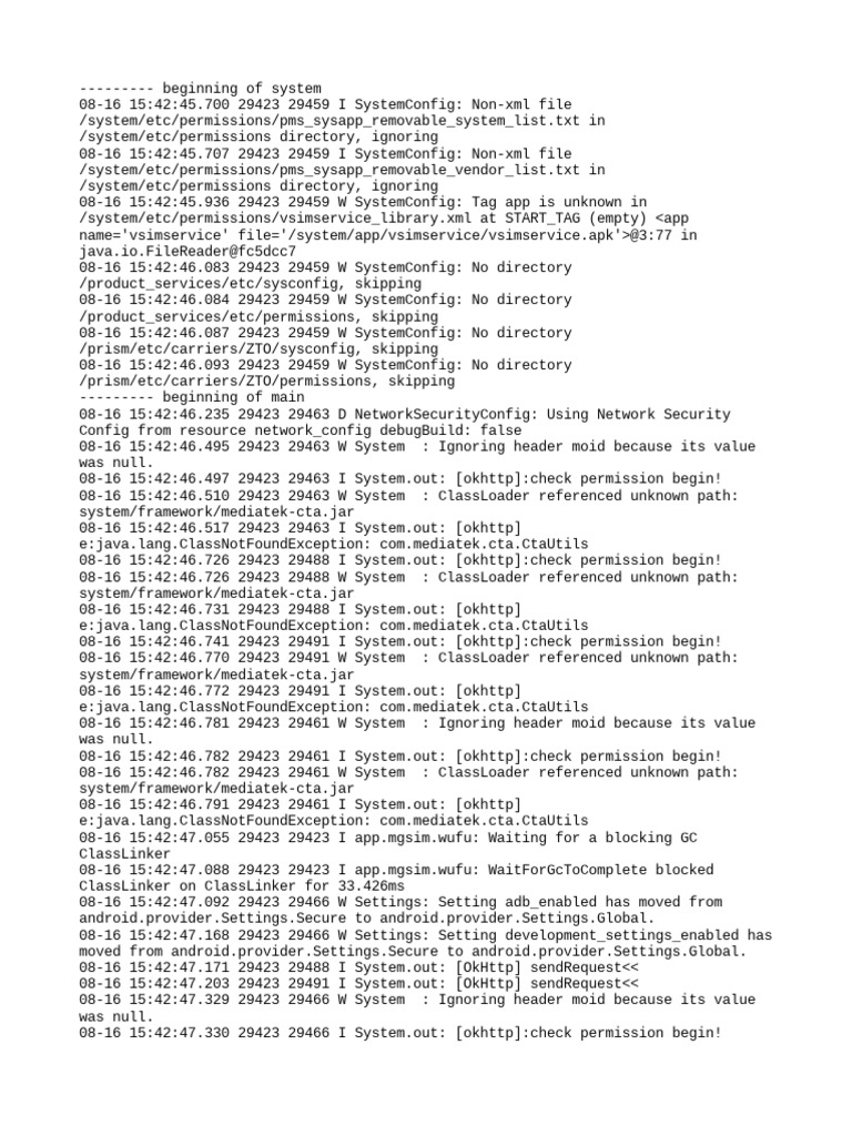 Com - Join.android - App.mgsim - Wufun Logcat | PDF | Java (Programming ...
