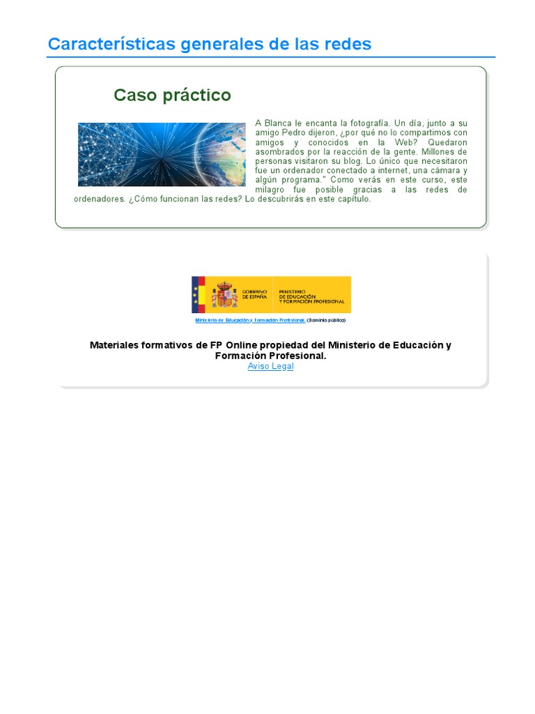 SMR_RL01 Características generales de las redes locales | PDF | Red de computadoras | Modelo osi
