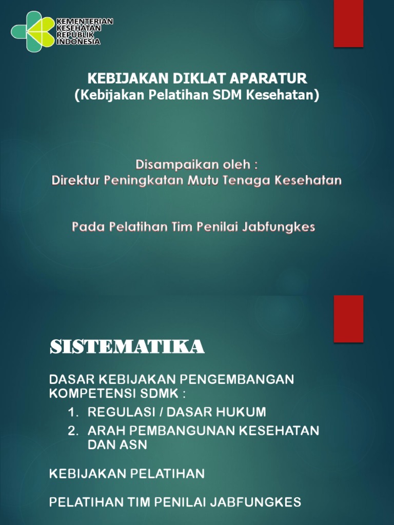 MPD1 - Kebijakan Pelatihan SDM Kesehatan | PDF | Kesehatan Holistik