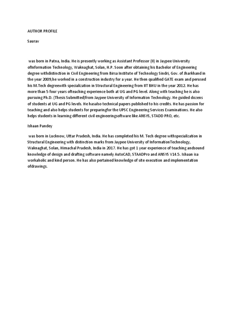 Author Profile | PDF