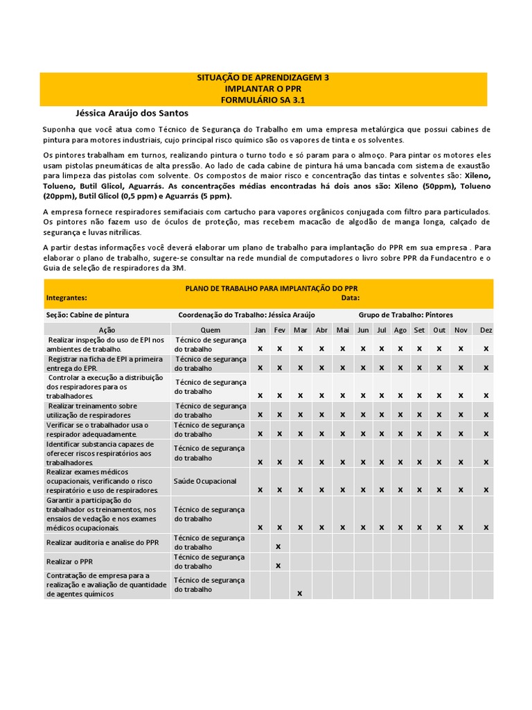 Formulário Do PPR | PDF