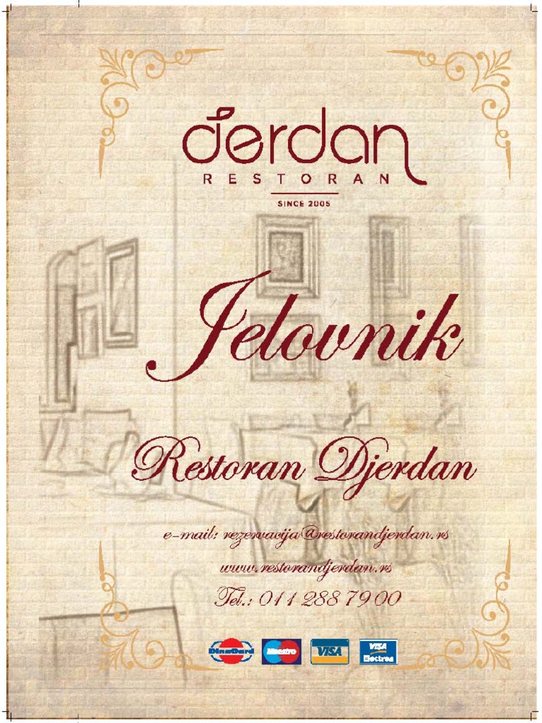 Restoran Djerdan Jelovnik 03 2022 | PDF