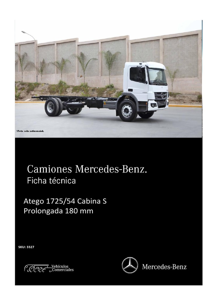 Ficha Técnica Mercedes Benz Atego 1725 | PDF | Eje | Camión