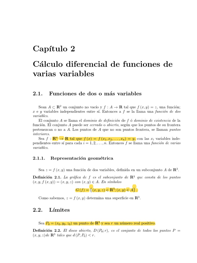 2cap - Diferencial de Funciones Multivariables CRF | PDF | Derivado | Degradado