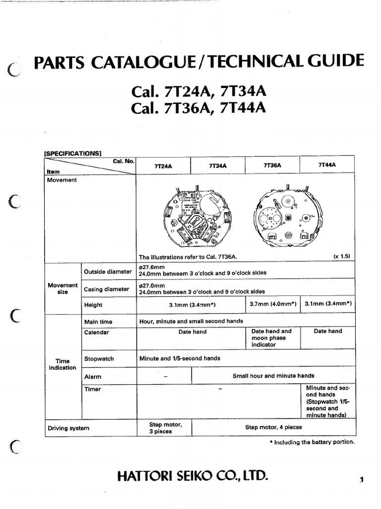 Seiko Flightmaster 7T24A - 34A - 36A - 44A | PDF