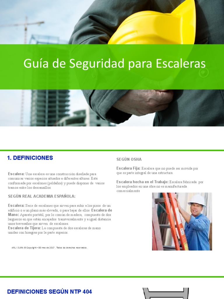 Uso de Escaleras | PDF | Escalera | Escalera