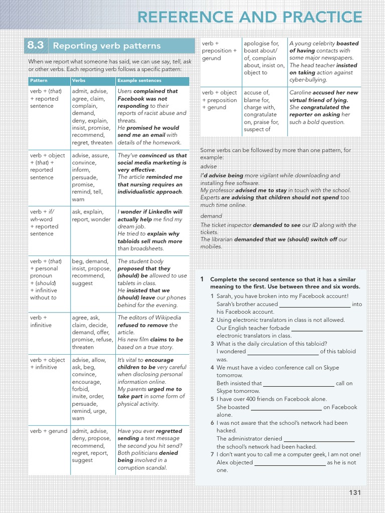 Focus 5 SB Unit 8 3-8 4 Grammar | PDF | Verb | Facebook