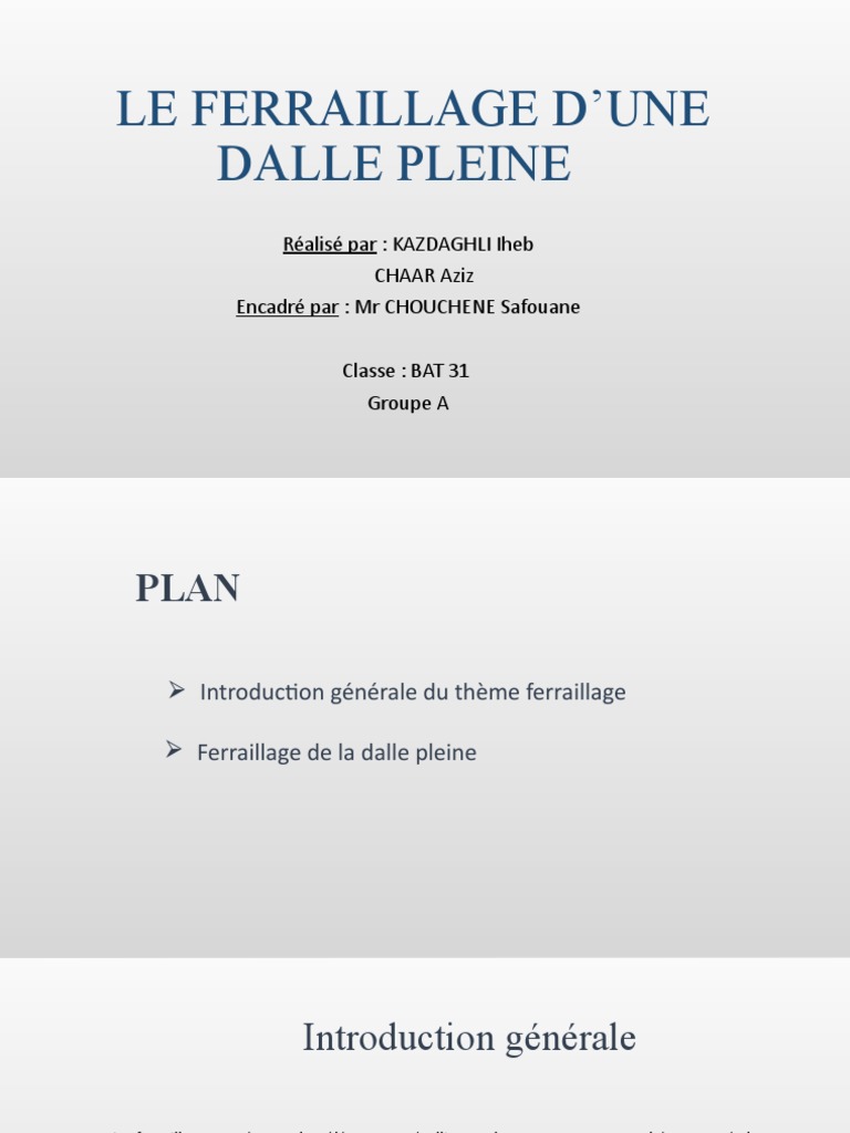 Ferraillage Dalle Pleine : Guide Complet | PDF