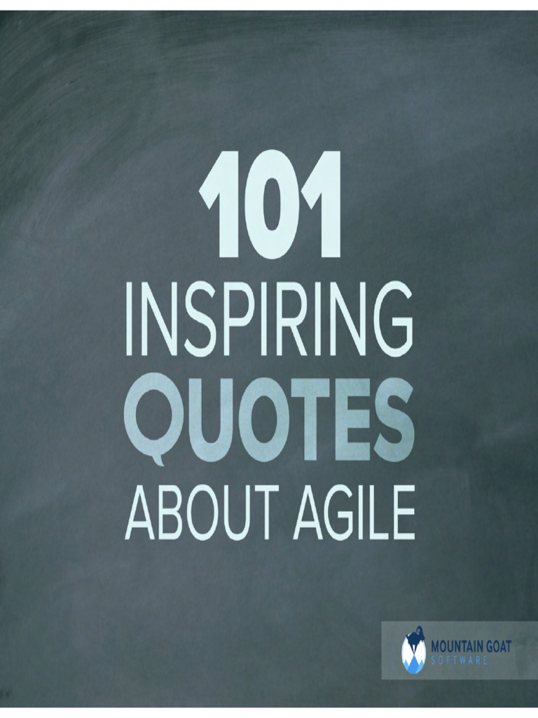 101 Inspiring Quotes About Agile From Mountain Goat Software | PDF ...