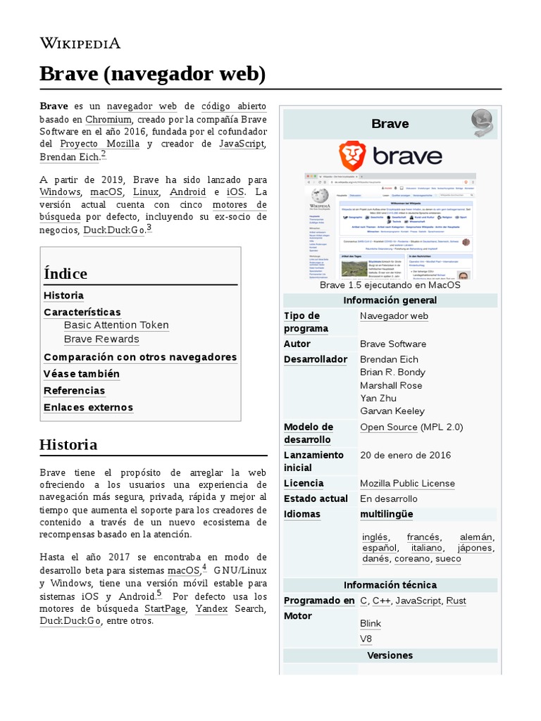 Brave (Navegador Web) | Descargar gratis PDF | Software | Internet