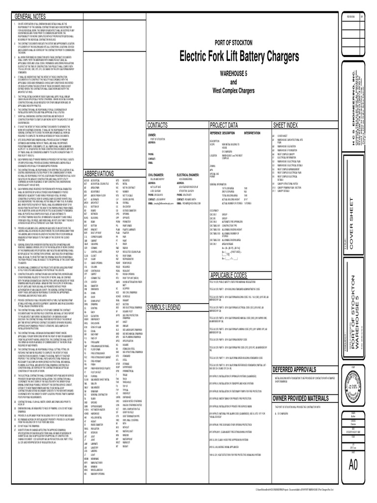 Drawings Electric Forklift Charging Stations | PDF | Door | Architect
