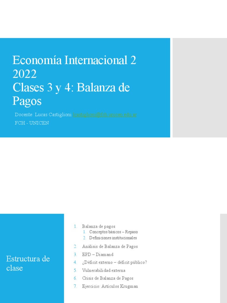 Castiglioni. EconIntII 22 Clases 3 y 4 | PDF