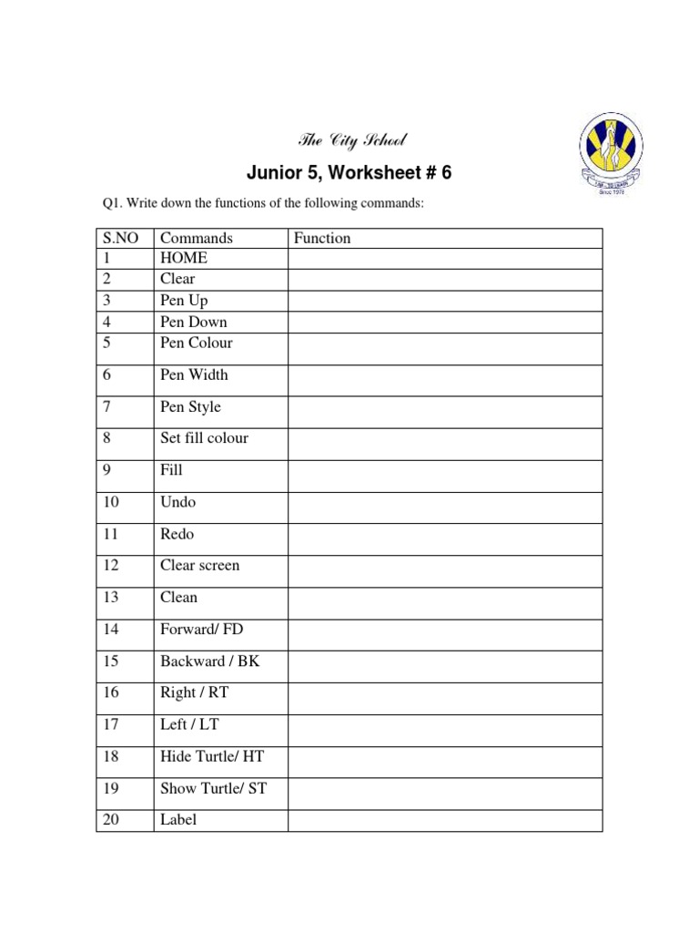 2nd Term Ict Worksheet 6junior 5 | PDF