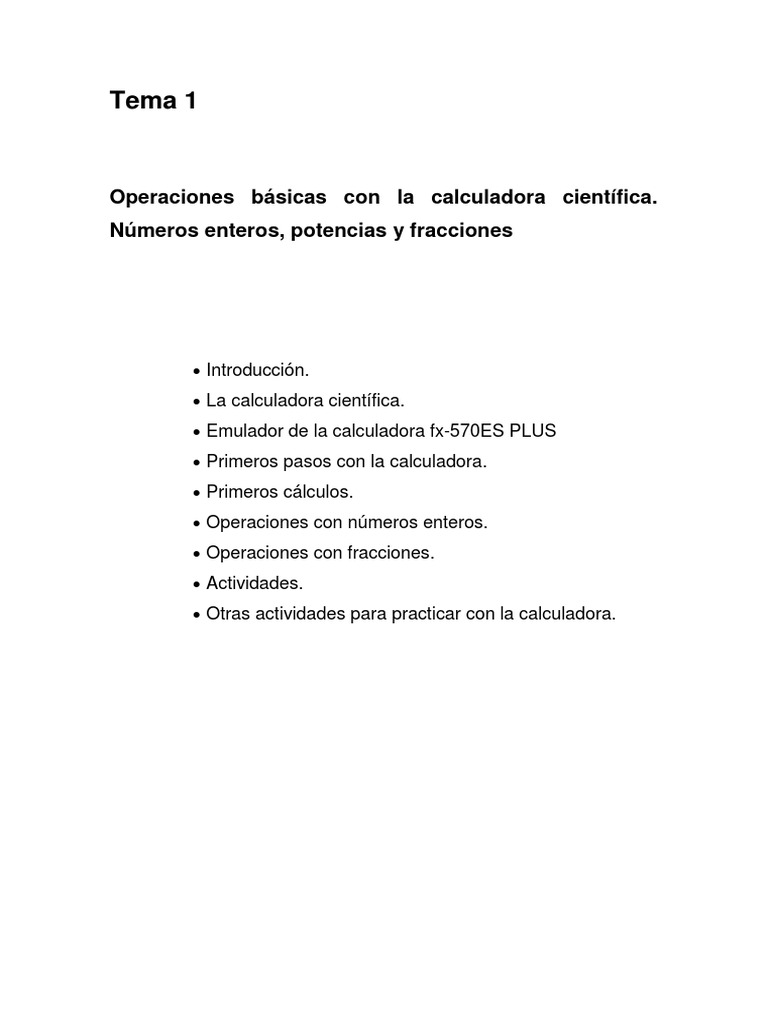 Matem Ticas Con La Calculadora Cientifica FX 570ES PLUS | PDF | Exponenciación | Plan de estudios