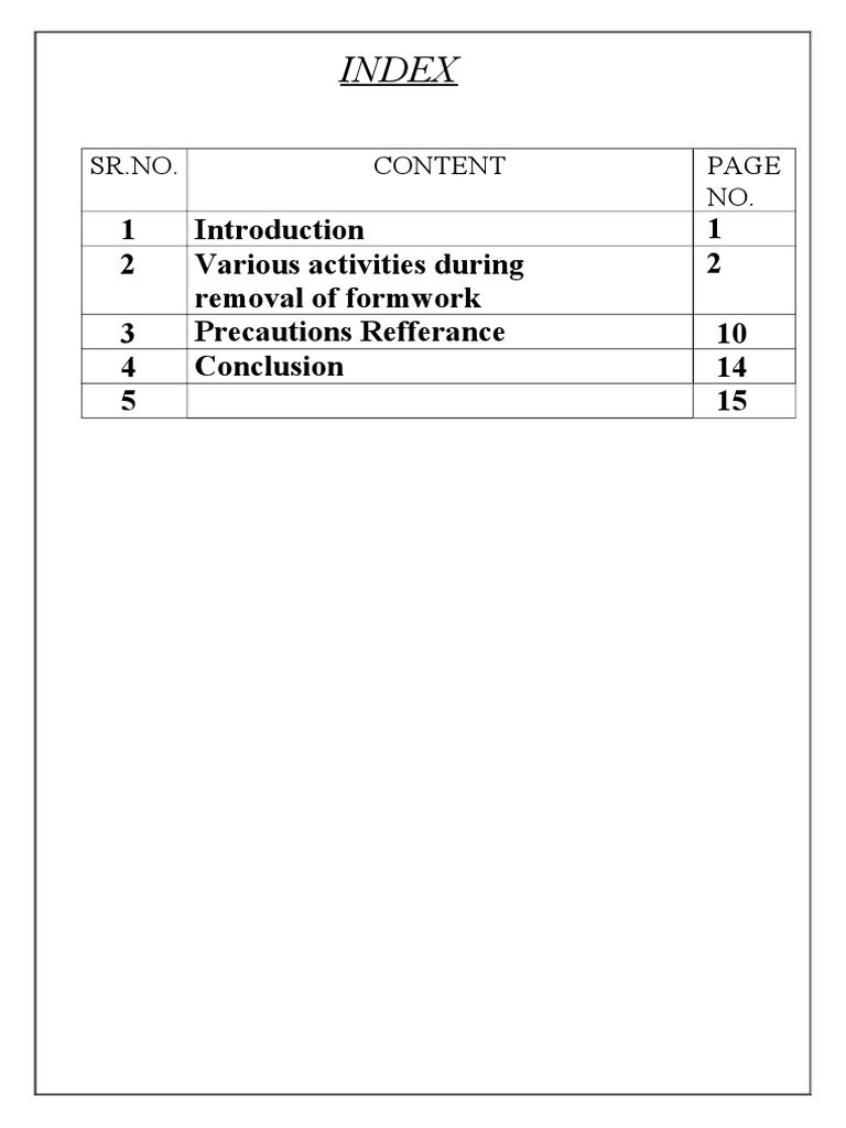 Formwork Removal Guide | PDF | Concrete | Cement