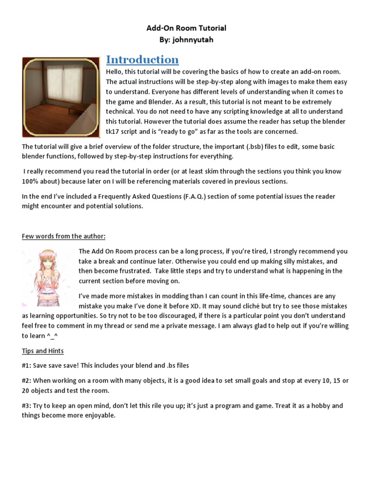 Add On Room Tutorial | PDF | Computer File | Shader