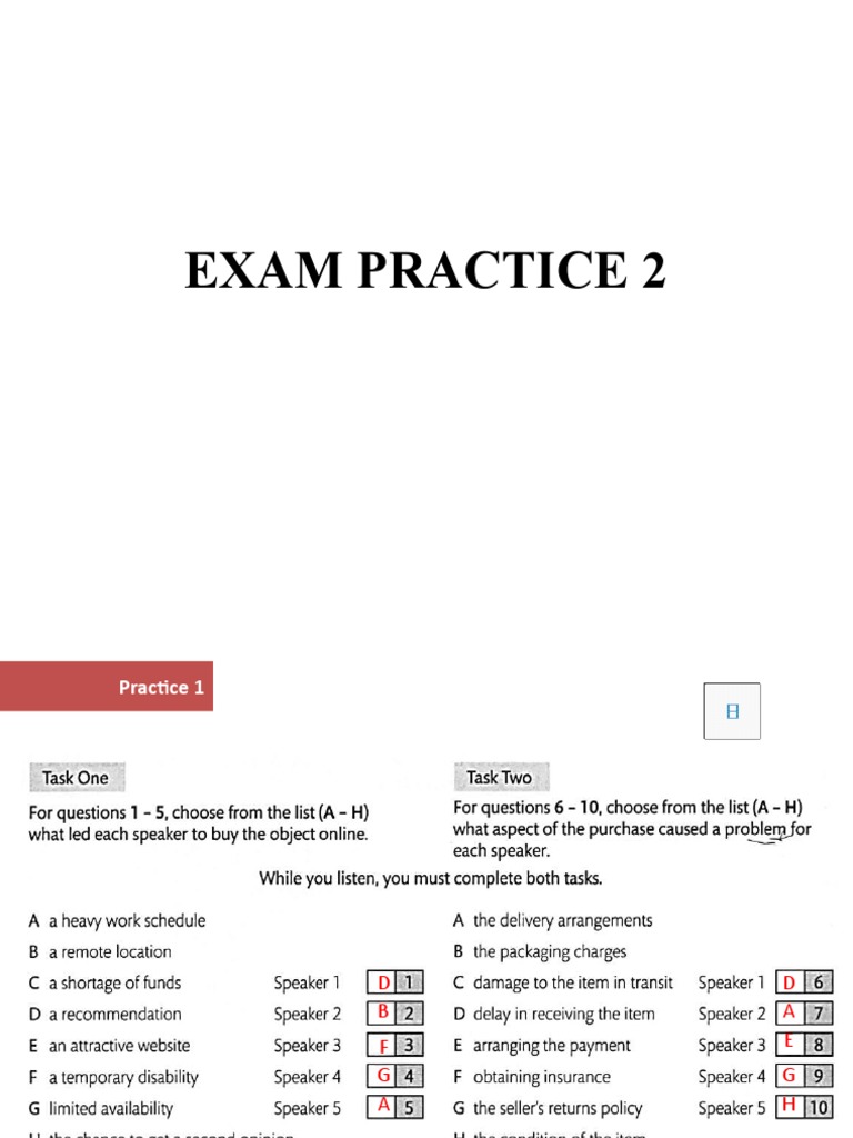 EXAM PRACTICE 2 - Đáp Án | PDF | Language Arts & Discipline