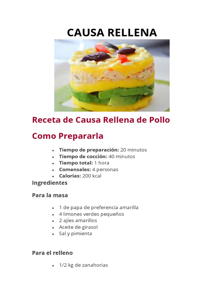 Causa Rellena | PDF