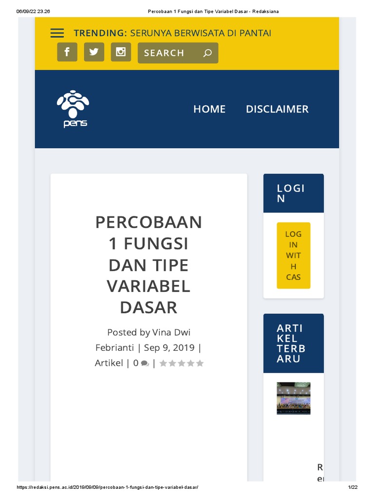 Penggunaan Fungsi dan Variabel C | PDF