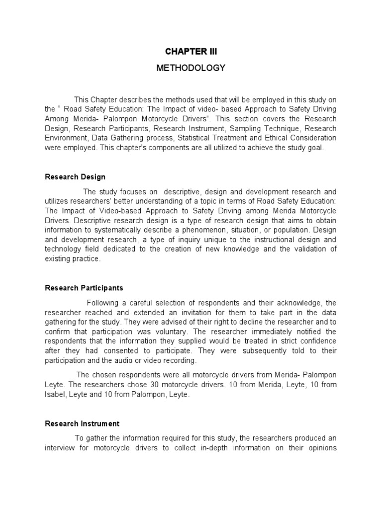 Chapter 3 - Methodology | PDF | Sampling (Statistics) | Science Chapter 3 - Methodology | PDF | Sampling (Statistics) | Science