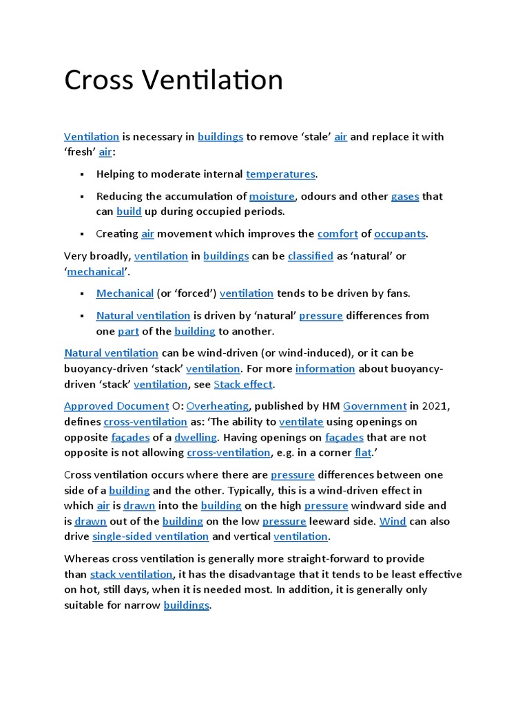 Cross Ventilation Assignment | PDF