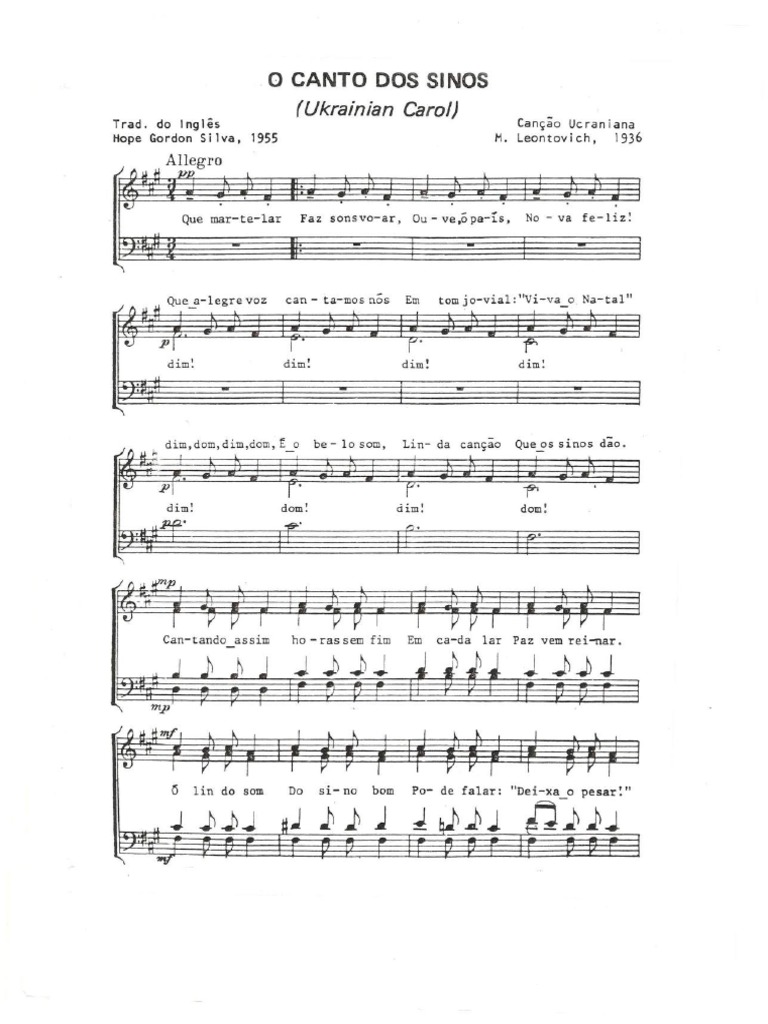 O Canto Dos Sinos Versu o 1 | PDF