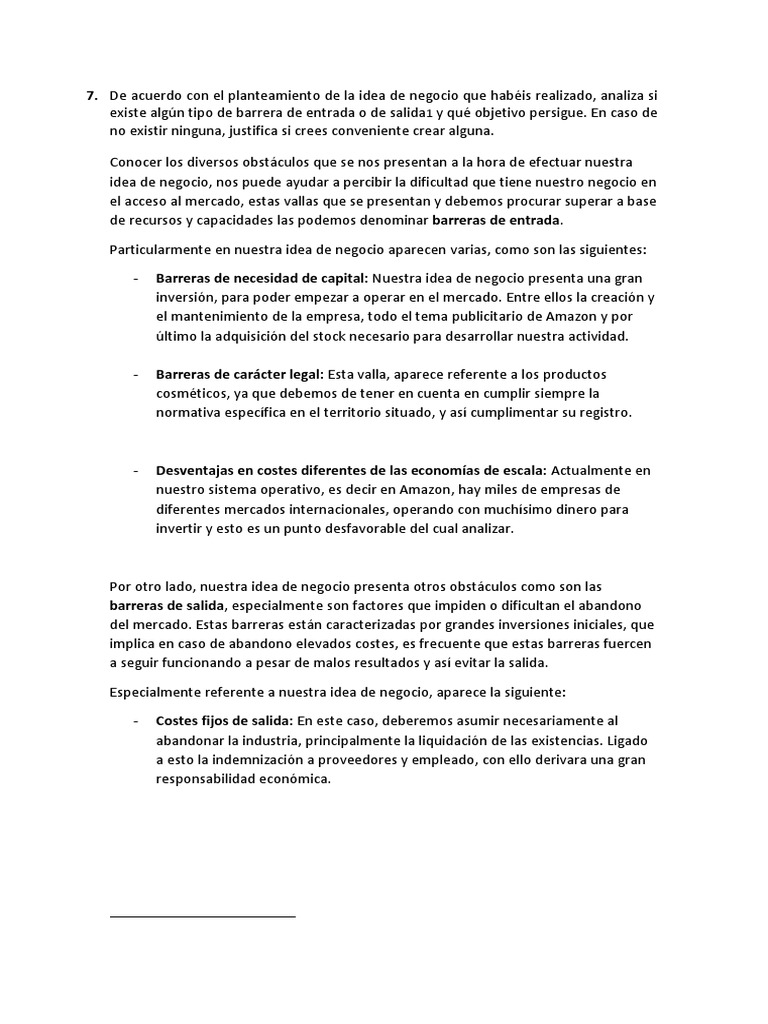 Pec 3 Iniciativa Emprendedora Ej.7 | PDF