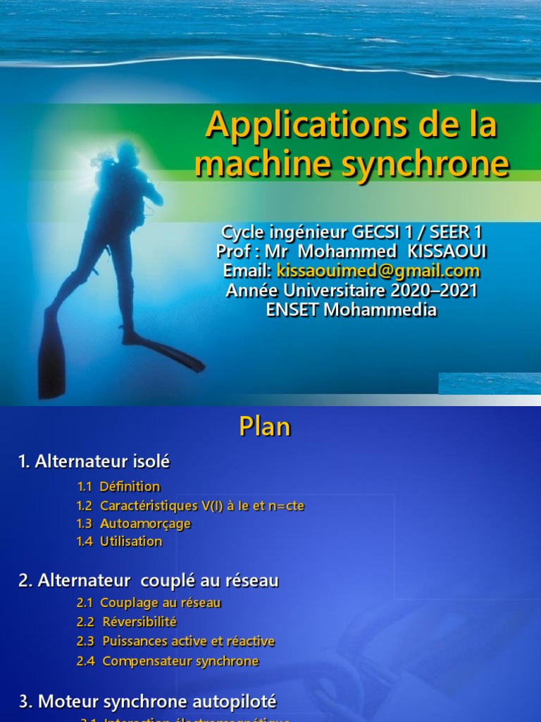 Applications des Machines Synchrones | PDF | Puissance (physique ...
