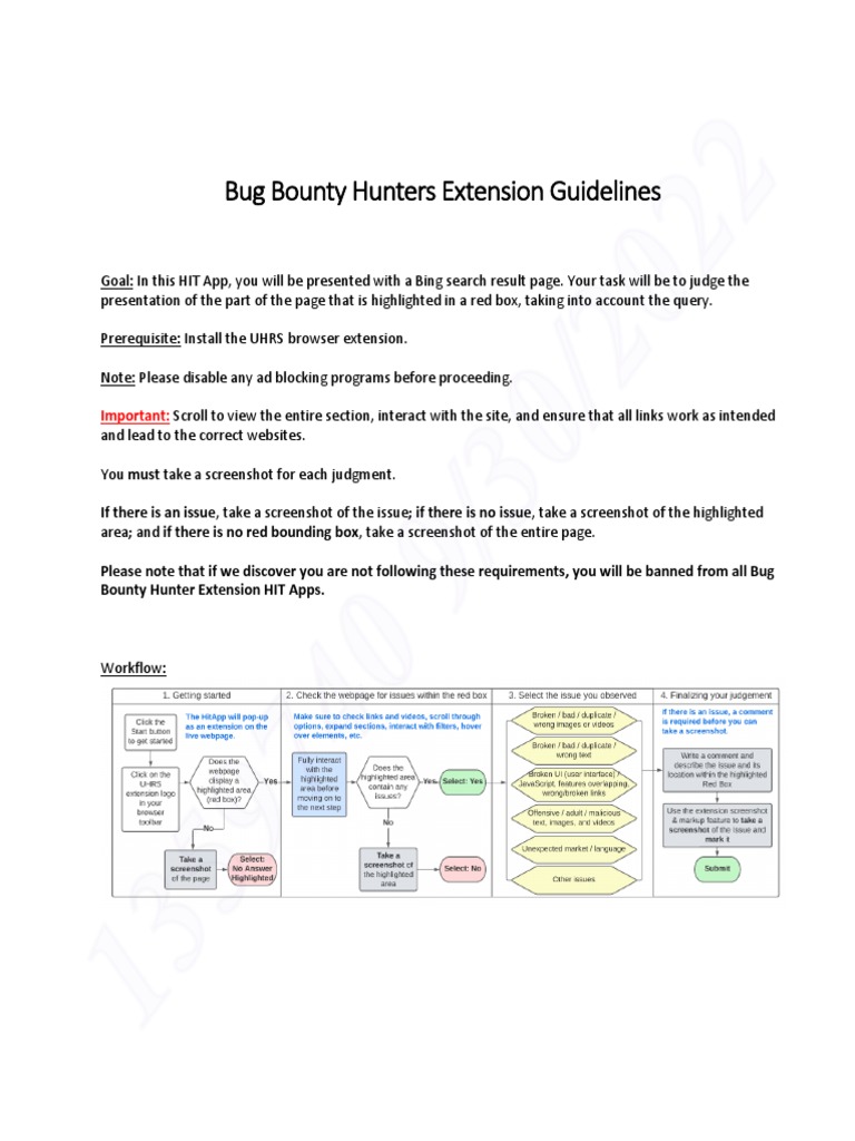Bug Bounty Hunters Extension Guidelines 093022 | Download Free PDF | Screenshot | Ellipsis