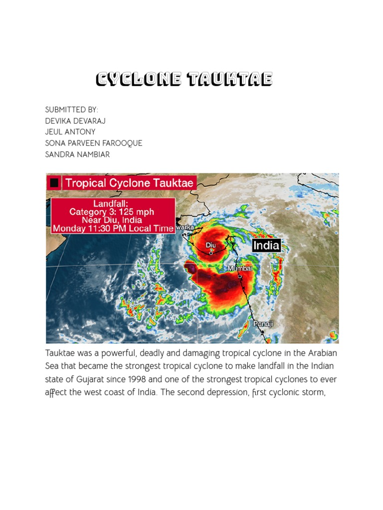 Cyclone Tauktae | PDF | Emergency Management | Tropical Cyclones