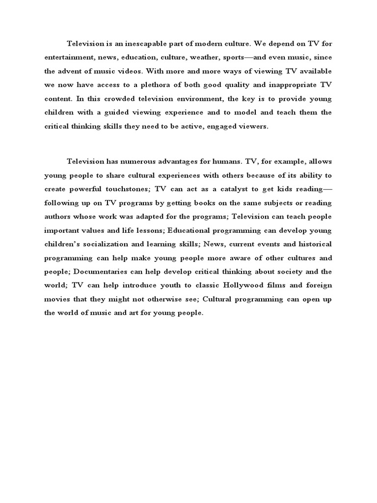 Overview of The Subject of Television | PDF | Social Science