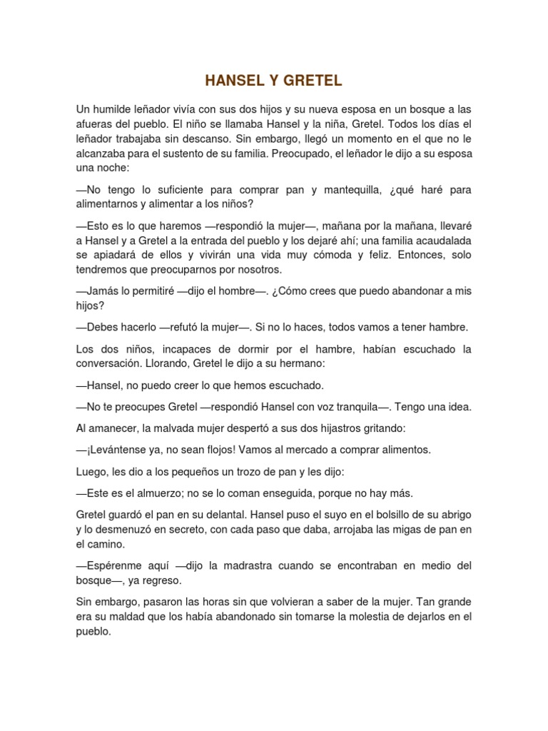 Hansel y Gretel | PDF