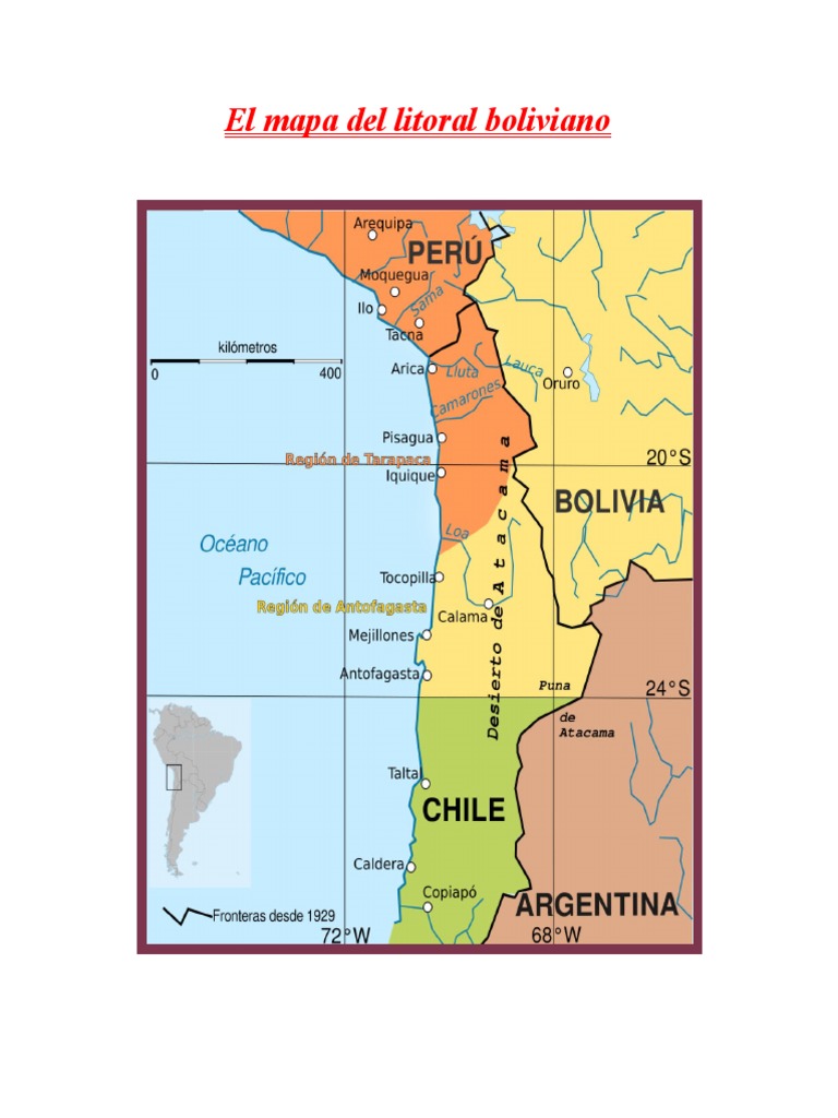 El Mapa Del Litoral Boliviano | PDF | Políticas globales | Relaciones ...